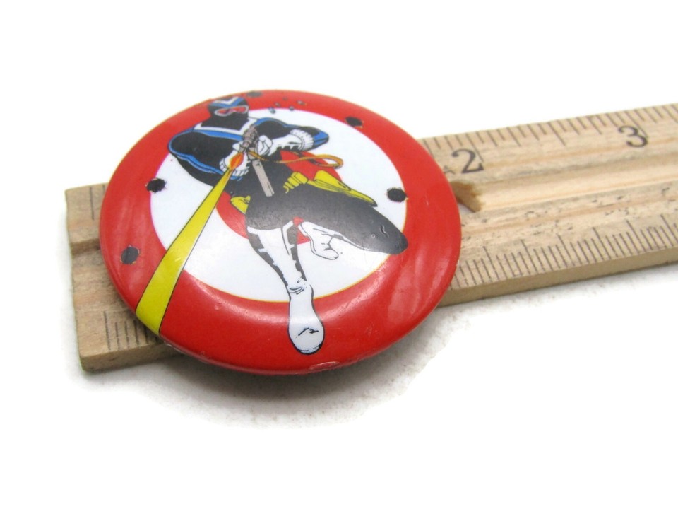 Cartoon Character Super Hero Pin Red & White Background | eBay UK