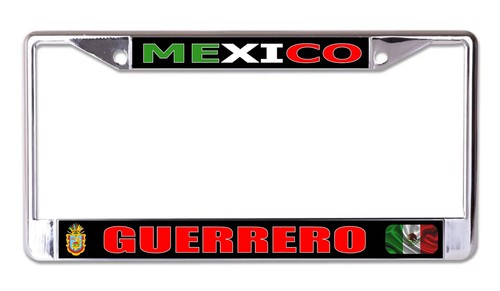 Mexico Guerrero Chrome License Plate Frame 760939929352| eBay