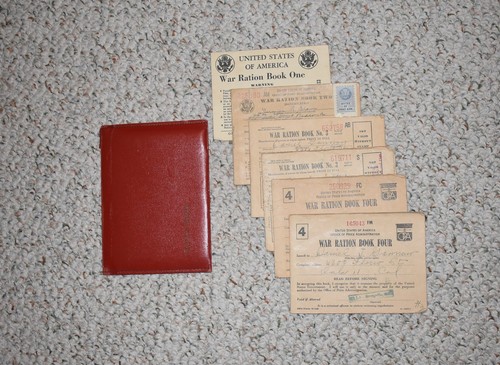 WW2 WAR RATION STAMP BOOKS W/ WALLET | eBay
