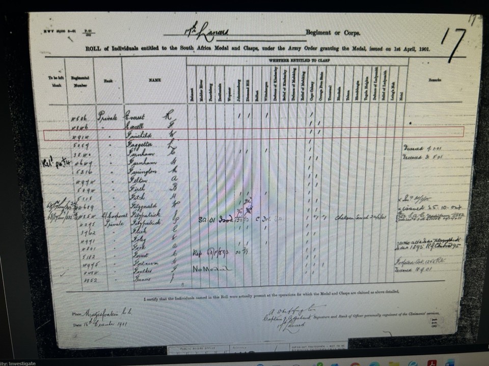 Original QSA And BWM Medal Group To Pte Fairchild 17th Lancers | eBay UK