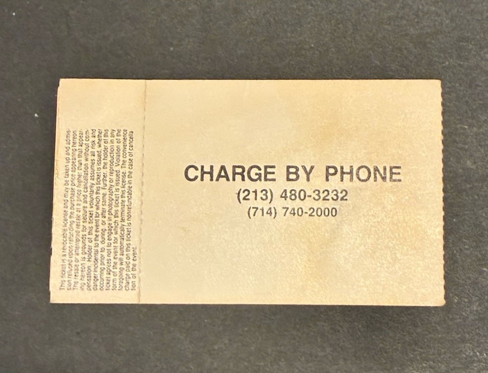 Ticket Stub For The Prince Purple Rain Tour March 10, 1985 In Long ...