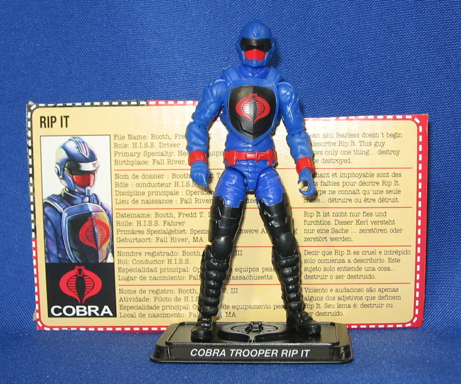 GI Joe Cobra Rip It HISS Driver 4" Action Figure 2021 Complete Retro ...