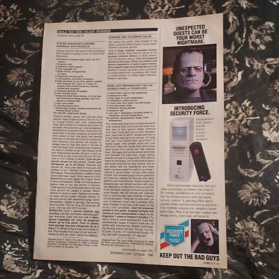 1989 print ad-Frankenstein-Keep Out Bad Guys-Security Force Security ...