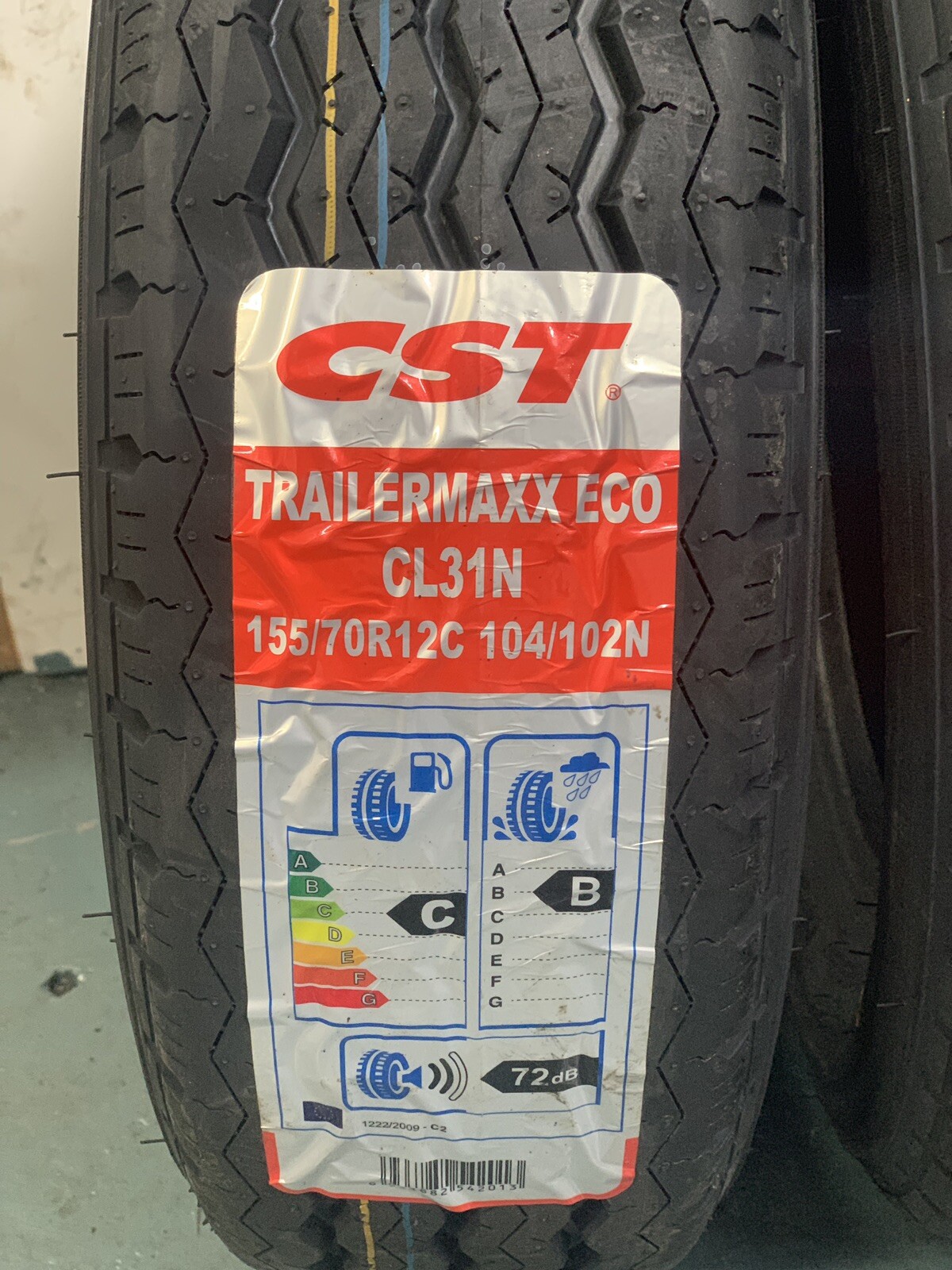 1 x 155/70 R12C Maxxis CST Trailermaxx CL31N 8PR 104/102N 155 70 12 ...