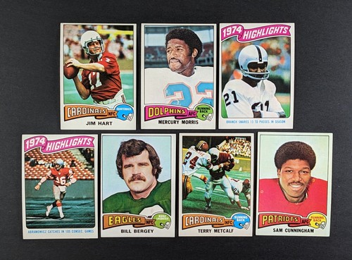 1975 Topps Football Lot of 7 Cards | eBay