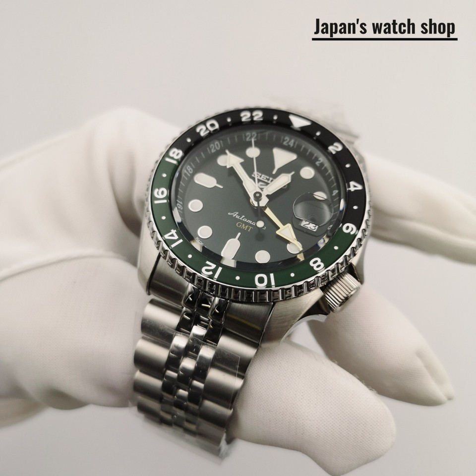 SEIKO 5 Sports SBSC019 Green SKX Sports Style GMT Men's Watch New in ...