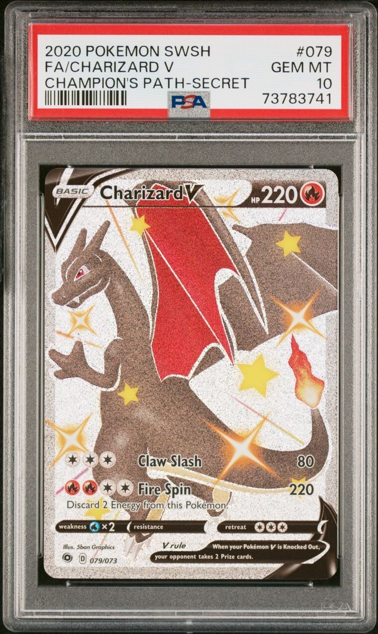 Charizard V 2020 Sword & Shield: Champion's Path #79 Secret Rare (Full ...