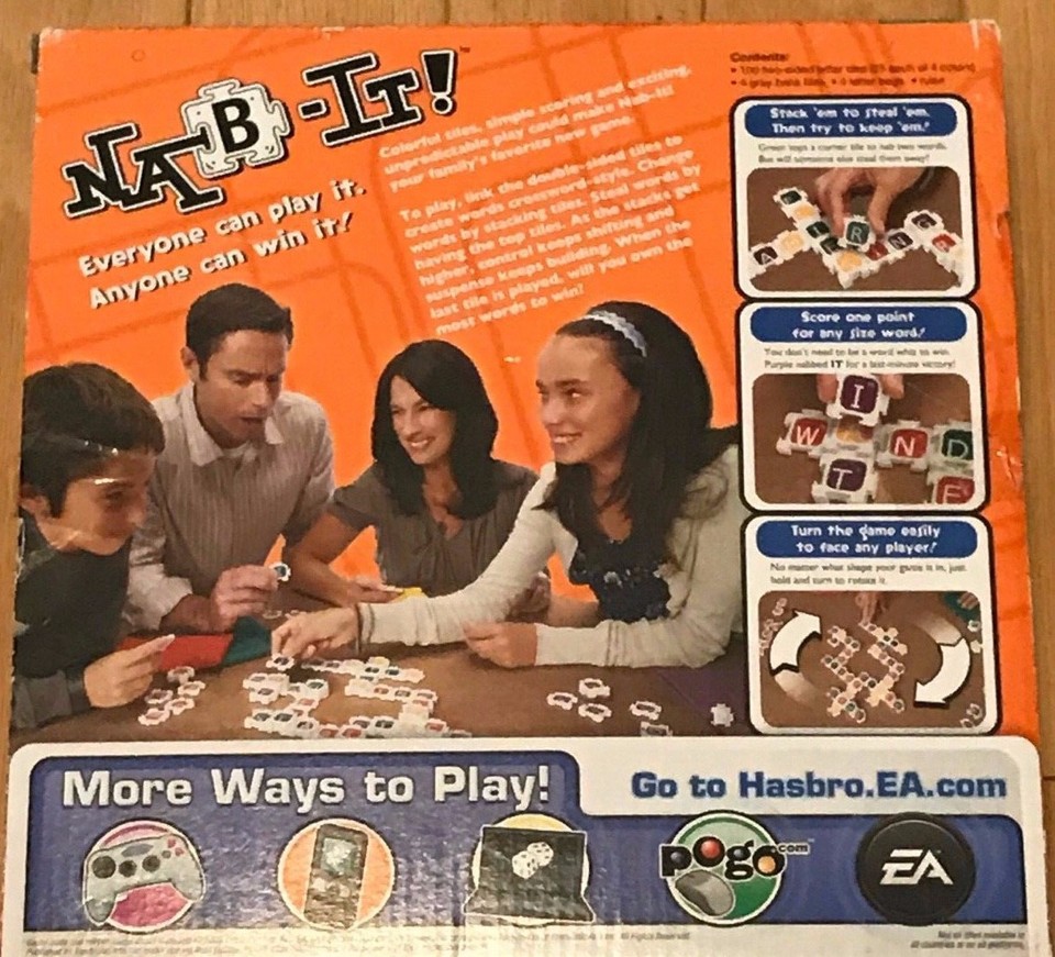 Nab It Game 100% Complete & Rules Hasbro Parker Brothers Makers of ...