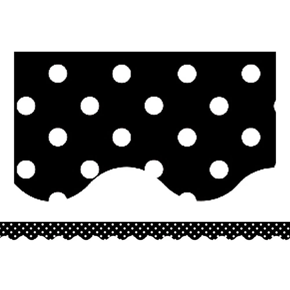 Black And White Polka Dot Borders