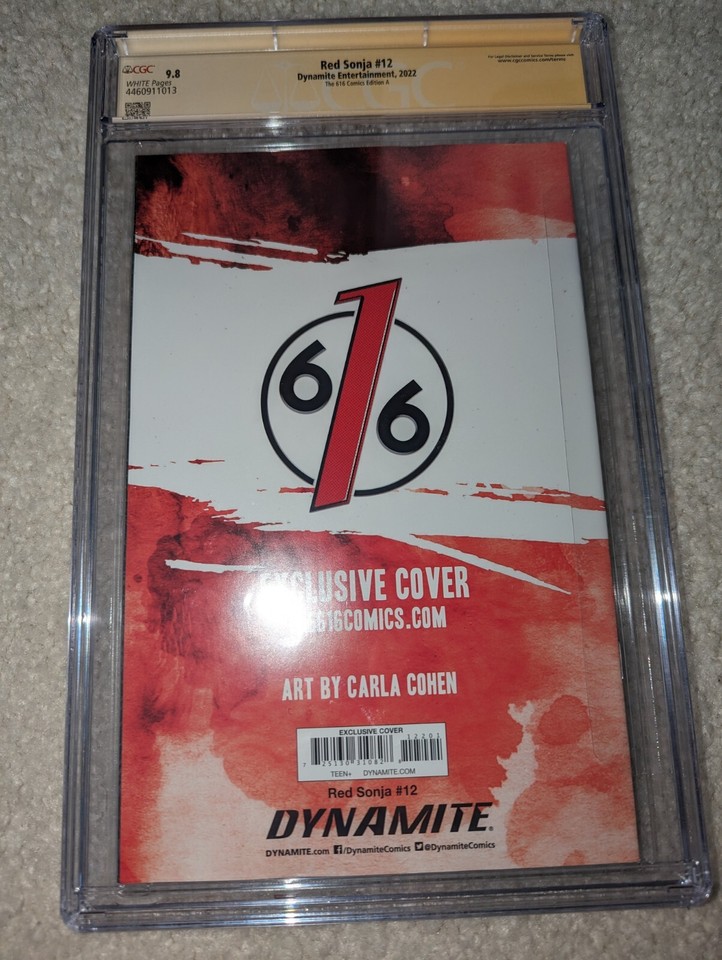 RED SONJA #12 (2022) CARLA COHEN Signed 616 Virgin CGC 9.8 | eBay