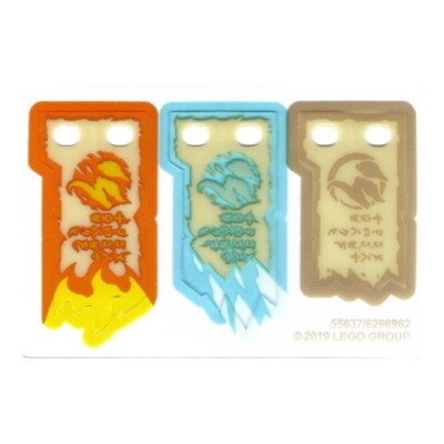 LEGO Ninjago - Plastic Flags Tattered w/ Scroll of Forbidden Spinjitzu ...