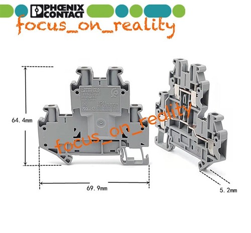 50PCS PHOENIX CONTACT UTTB 2,5 3044636 Double-level terminal block NEW ...