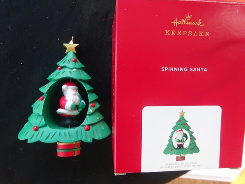 Hallmark Keepsake Ornament 2021 SPINNING SANTA Christmas Tree in Box | eBay
