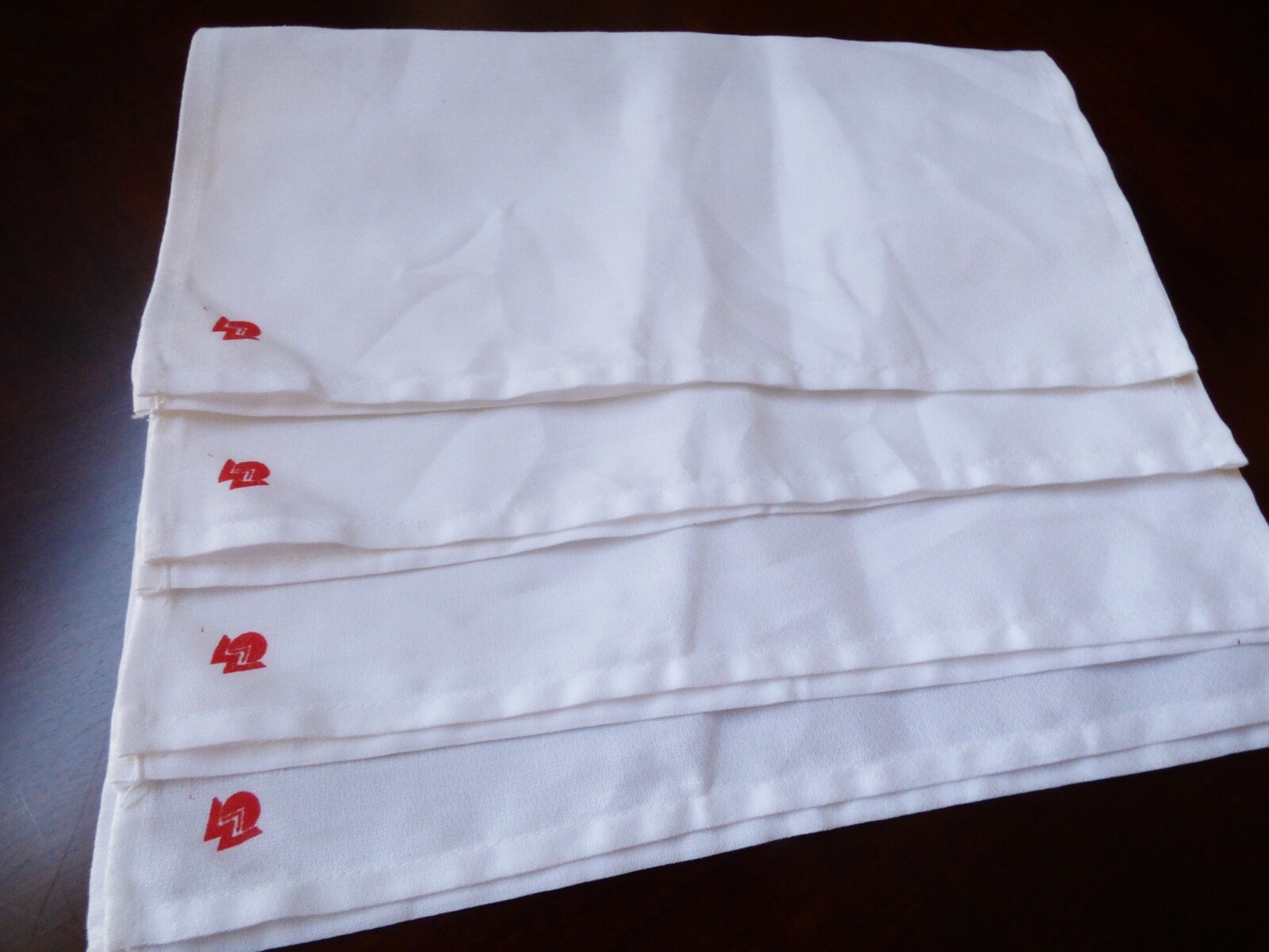 America West Airlines Logo Linen Napkins First Class White Cotton Set ...