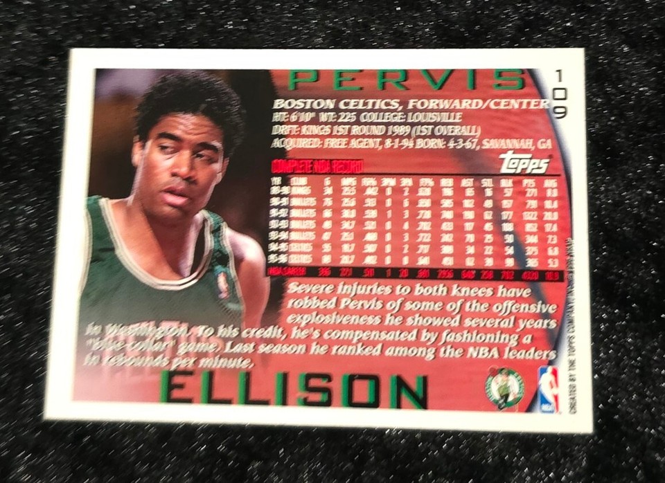 1996-97 Topps Chrome Refractor Pervis Ellison #109 Celtics Error | eBay