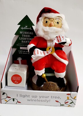 Hallmark Magic 2023 Wireless Plush Musical Tree Lighting Santa NIB | eBay