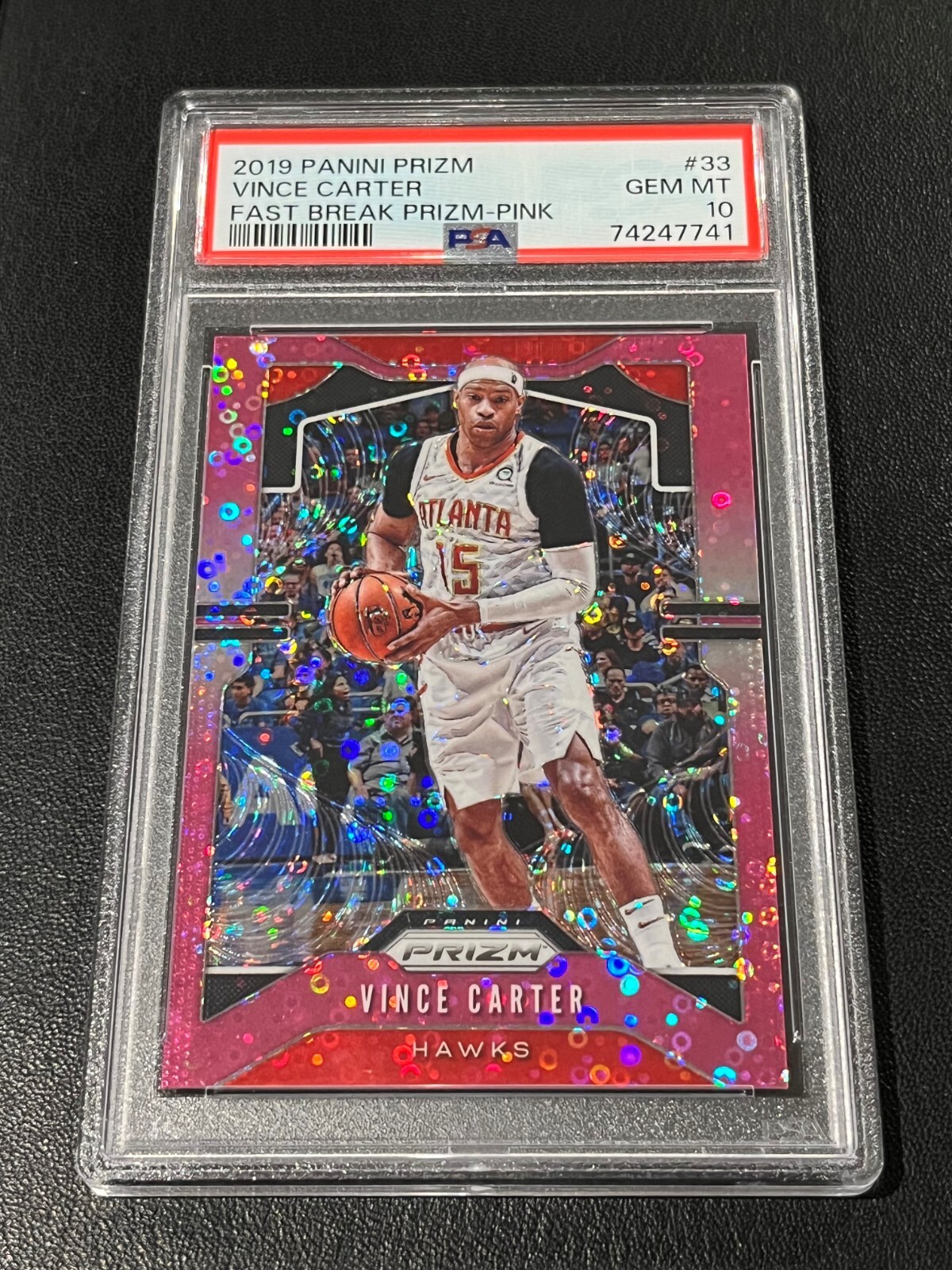 2019-20 Panini Prizm Vince Carter Fast Break Pink Prizm 4/50 #33 PSA 10 ...