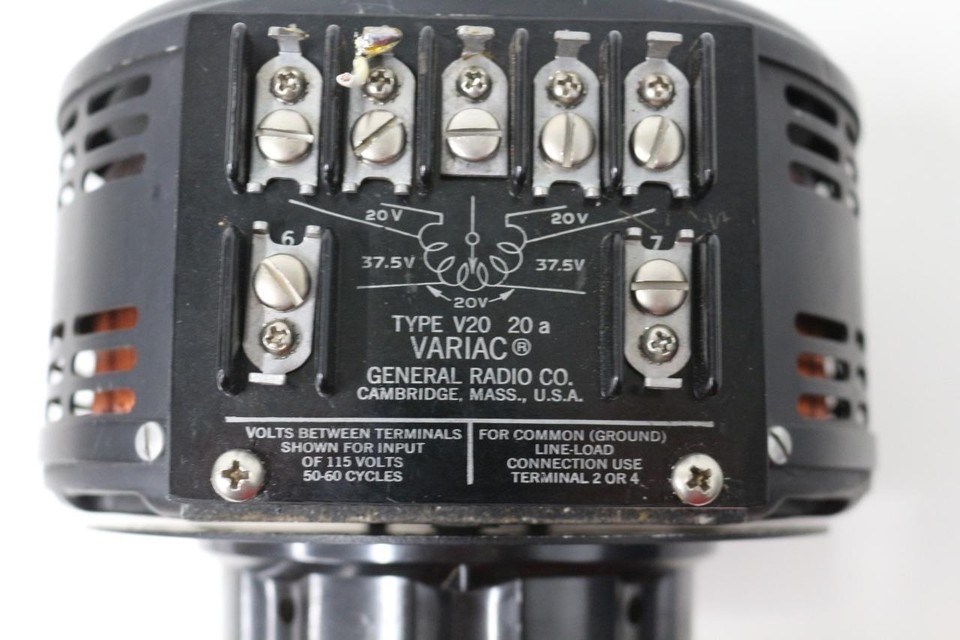 General Radio Company V20 115V Input, 20a., 50-60, Variac ...