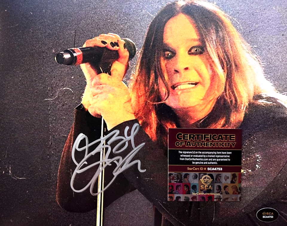 Ozzy Osbourne (BLACK SABBATH) Signed 8x10" Authentic Original Autograph ...