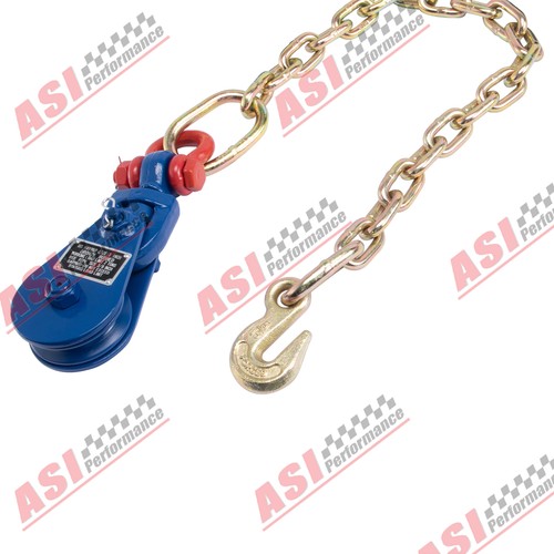 4Pcs 2 Ton 3" Snatch Block w/Chain Flatbed Tow Truck Rollback Car ...