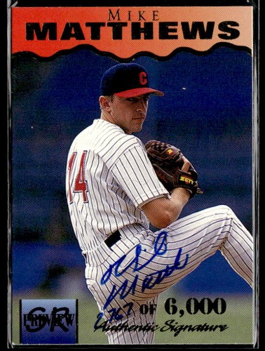 1996 Signature Rookies Preview #19 Mike Matthews Autographs #/6000 | eBay