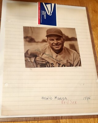 Henry Heinie Manush Autographed Signed Cut Newspaper Photo JSA LOA ...