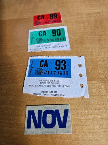 California DMV Car/Truck License Plate Stickers/Tags ( UNUSED NEW) | eBay