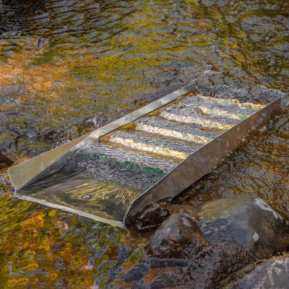 ASR Outdoor 27" Compact Aluminum Sluice Box with Flared Mouth Gold ...