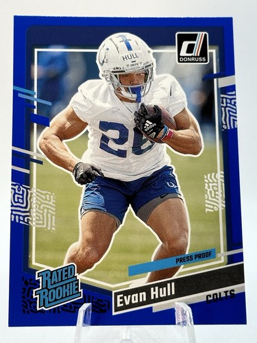 2023 Donruss Press Proof Blue Rated Rookie RC 344 Evan Hull ...