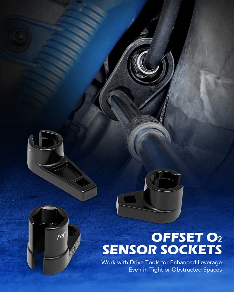 OMT 12pcs O2 Oxygen Sensor Socket Removal Tool Kit for Oil Pressure ...