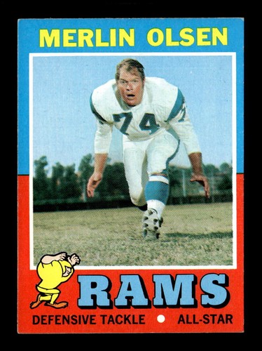 1971 Topps #125 Merlin Olsen Los Angeles Rams HOF EX Football Card ...