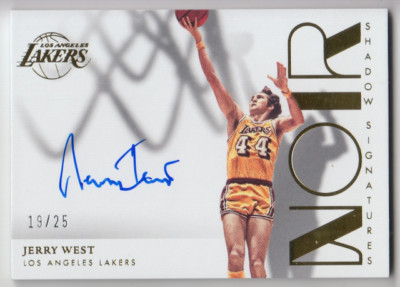 2022-23 Panini Noir Lakers Jerry West Shadow Signatures Gold Auto On ...