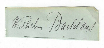 Wilhelm Backhaus Signed Clip / Autographed Pianist | eBay