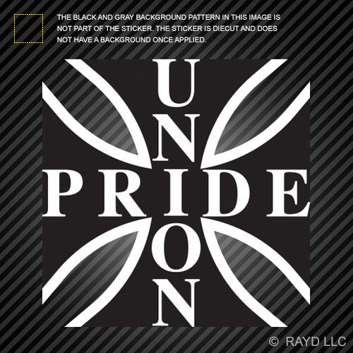 Union Pride Cross Sticker pride proud work cross patty cross pattee pro ...