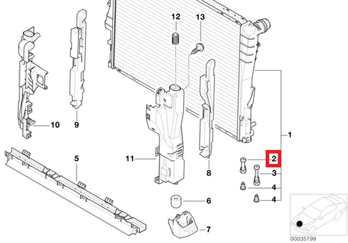 BMW Radiator Coolant Water Outer Drain Valve Plug Screw 17111437359 for ...