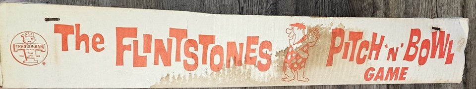 VINTAGE TRANSOGRAM 1961 THE FLINTSTONE PITCH AND BOWL TOY SET GAME + | eBay