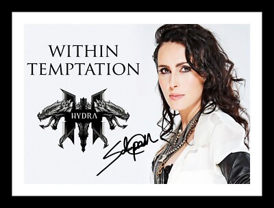 SHARON DEN ADEL - WITHIN TEMPTATION AUTOGRAPHED SIGNED & FRAMED PHOTO ...