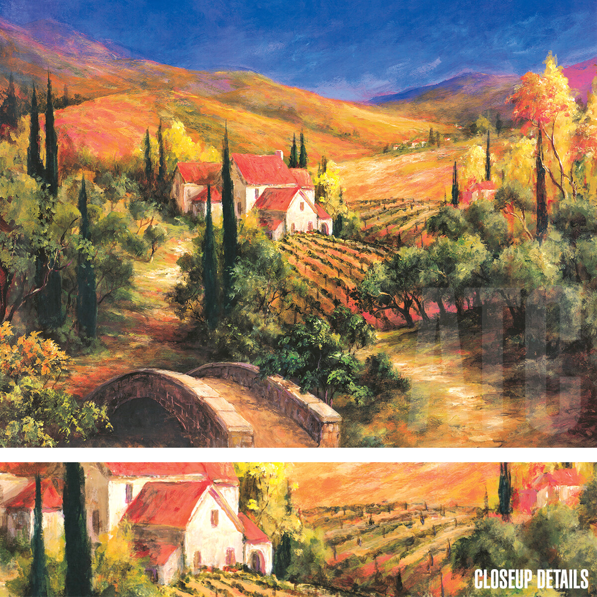47W"x35H" TUSCAN BRIDGE by ART FRONCKOWIAK - OVERPASS VALLEY - CHOICES ...