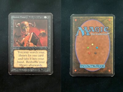 Demonic Tutor ALPHA Mtg GD+/MP+ Good+/Moderately Played+ | eBay
