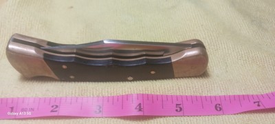 Vintage Buck 110A Brass & Wood Handle Folding Knife Original Item | eBay