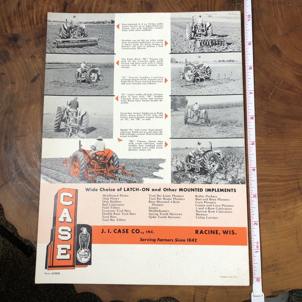 Rare Vintage Case Eagle Hitch Farming Brochure Tractors 2 / 3 Plow | eBay