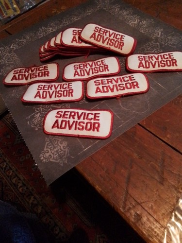 Vintage Patch NOS. "SERVICE ADVISOR " EMBROIDERED SEW OR IRON ON | eBay