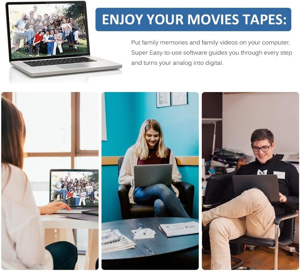 UCEC VHS to Digital Converter All in One Video Capture USB 2.0 VHS VCR ...