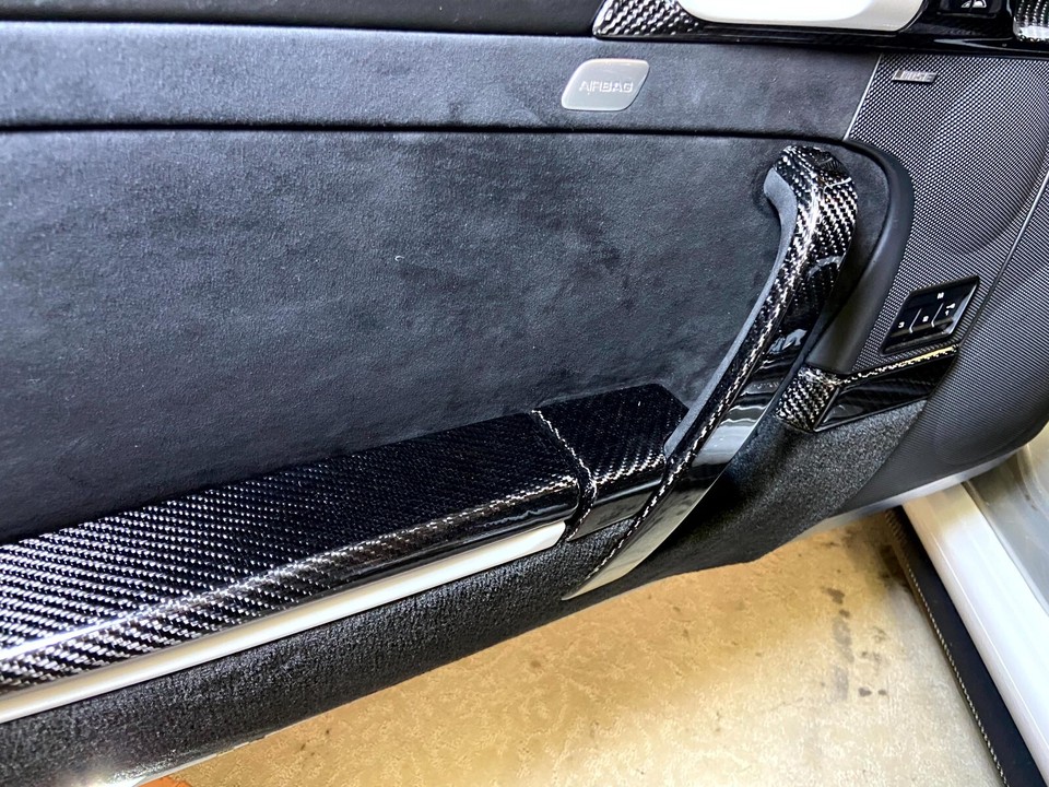 Porsche 911 997 Door Grab Handle in Carbon Fiber & Alcantara set | eBay