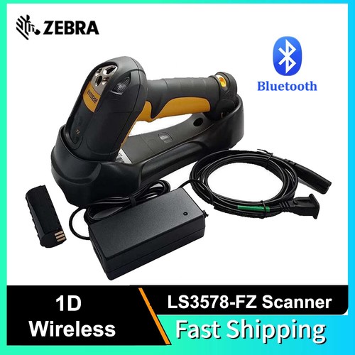 Symbol LS3578-FZ Rugged Wireless 1D Laser Barcode Scanner w/ USB Cable ...