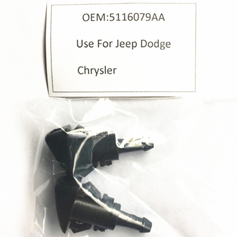2x 5116079AA Windshield Wiper Spray Nozzle W/Gasket For Dodge Ram Jeep ...