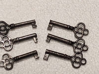 Vintage Barrel key lot 6 Club Shaped keys lock keys safe keys door keys ...