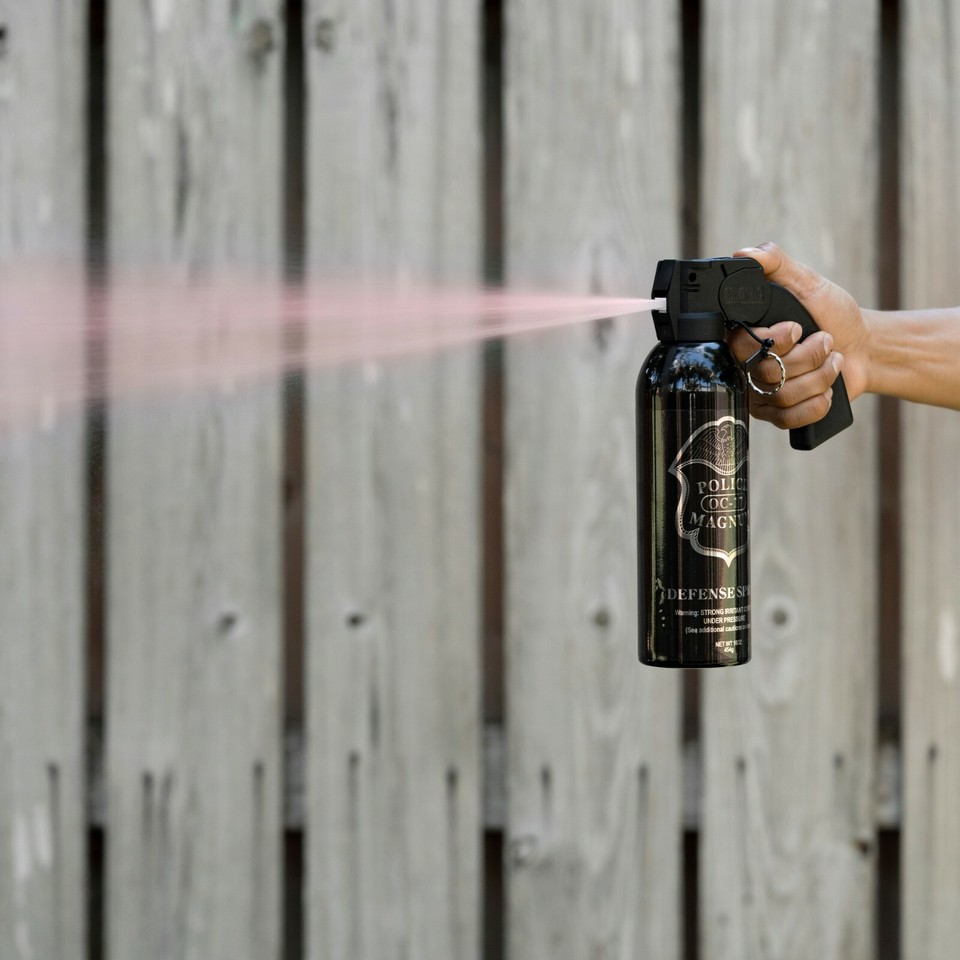 Police Magnum pepper spray 16 oz Pistol Grip Fogger Defense Security ...
