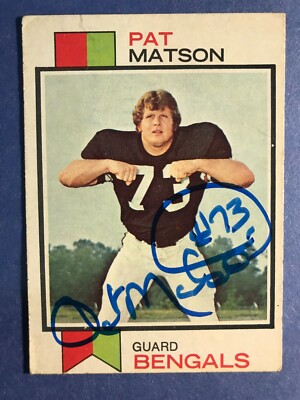 SIGNED PAT MATSON 1973 TOPPS FOOTBALL CARD AUTOGRAPH BENGALS #227 | eBay