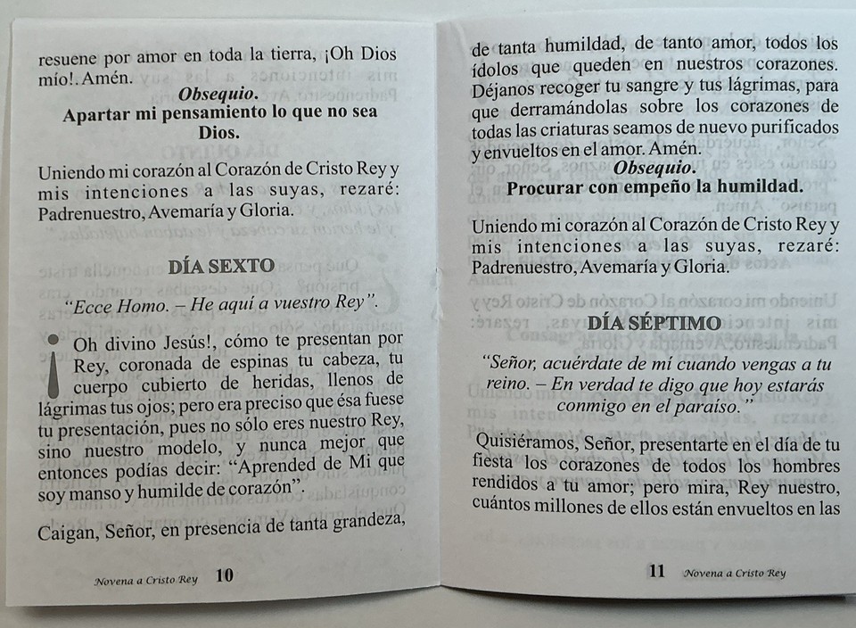 NOVENA EN HONOR A CRISTO REY, CORONILLA, FAVORS, PROTECTION PRAYERS ...